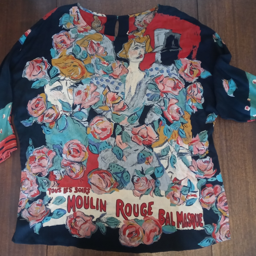 Carole Little Moulin Rouge Blouse Size 16 - Gem